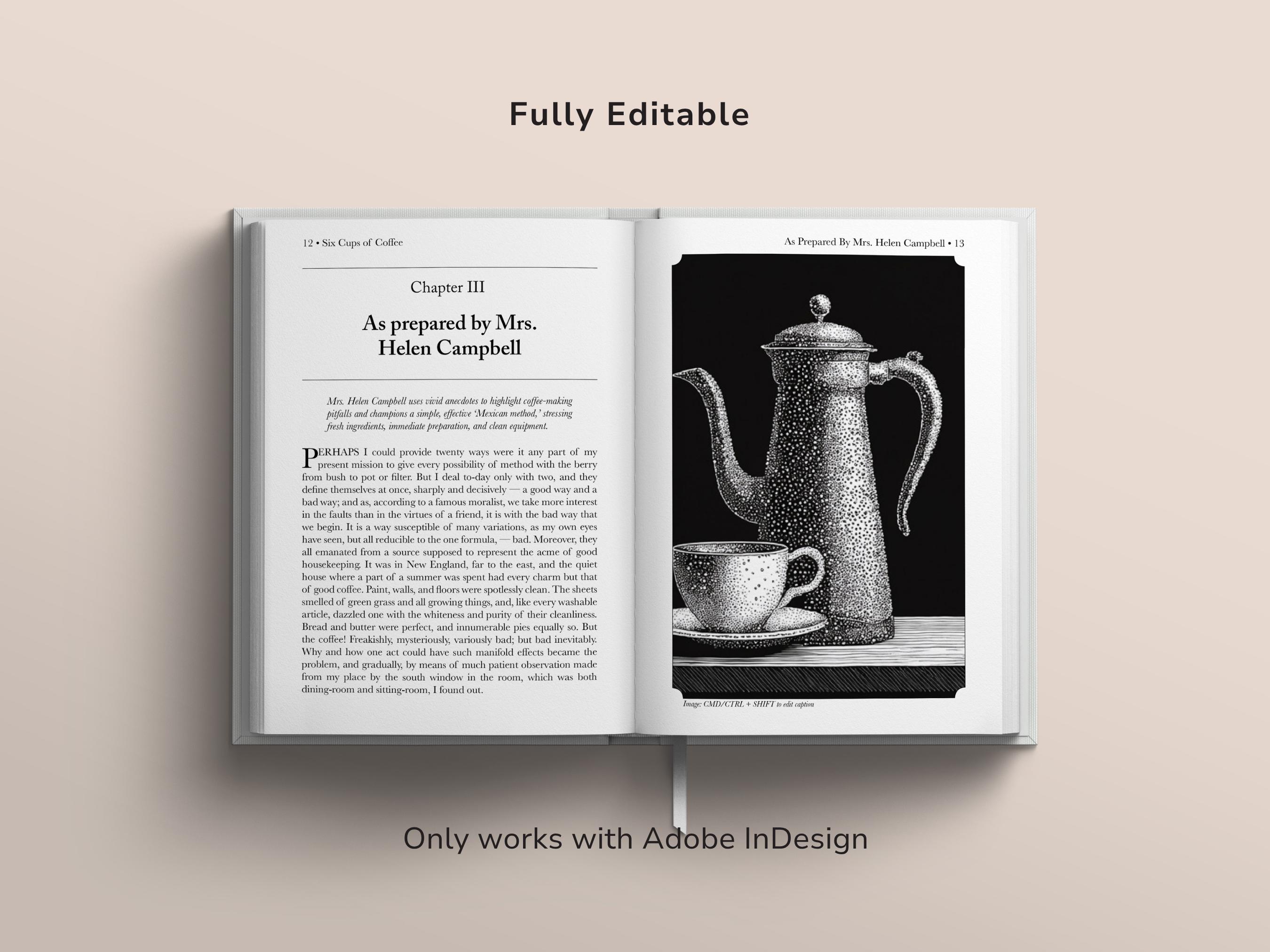 Indesign Book Template, Premade Book Design, Editable Writers Template ...