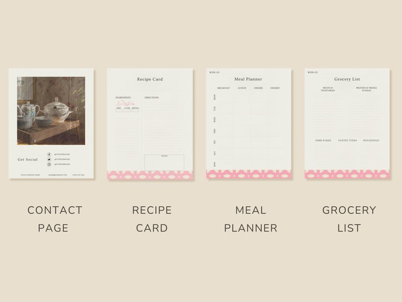 Cookbook Template Old Paper Retro Style, Vintage Recipe Book Template ...