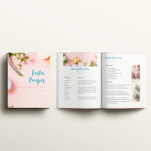 Easter Cookbook Template, Editable Recipe Book Template, Colorful ...