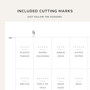 170 Spice Jar Labels Printable PDF, Modern Minimalist Spice Jar Label ...