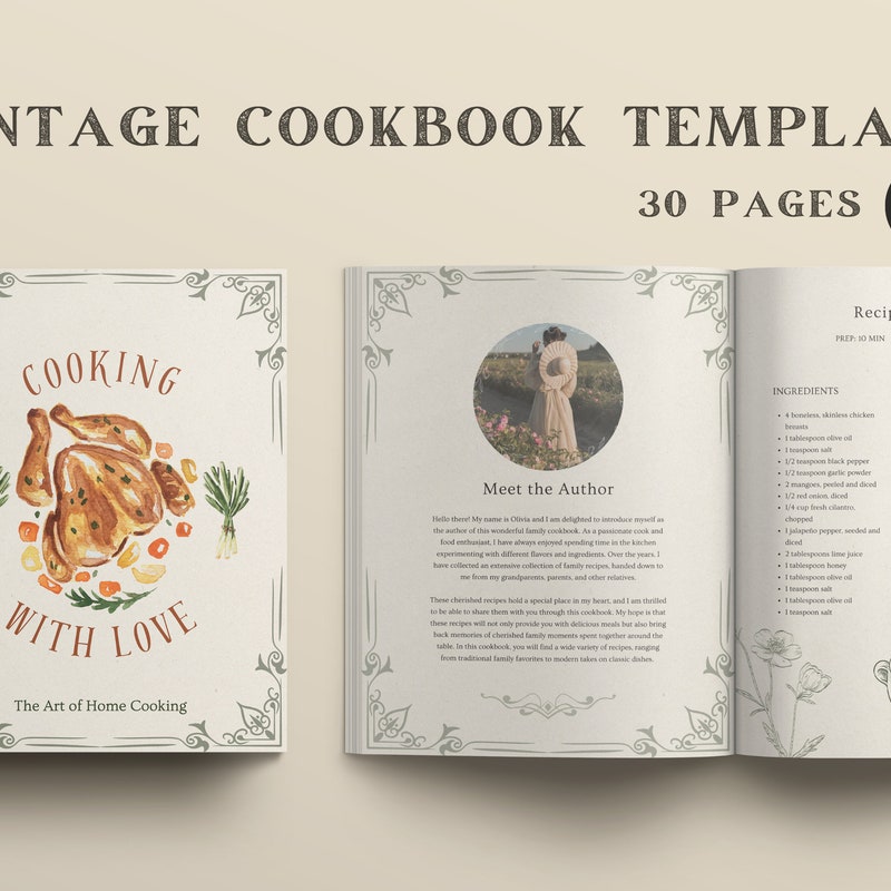 Illustrated Cookbook - Etsy