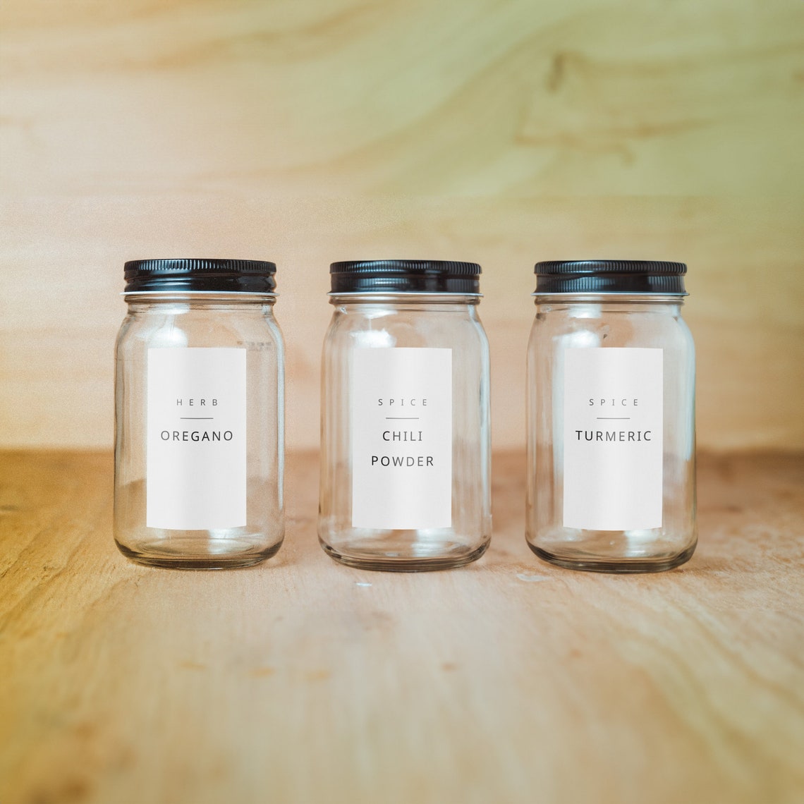 170 Spice Jar Labels Printable PDF, Modern Minimalist Spice Jar Label ...