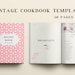 Cookbook Template Old Paper Retro Style, Vintage Recipe Book Template ...
