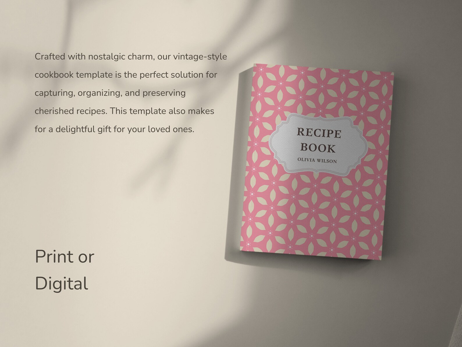 Cookbook Template Old Paper Retro Style, Vintage Recipe Book Template ...