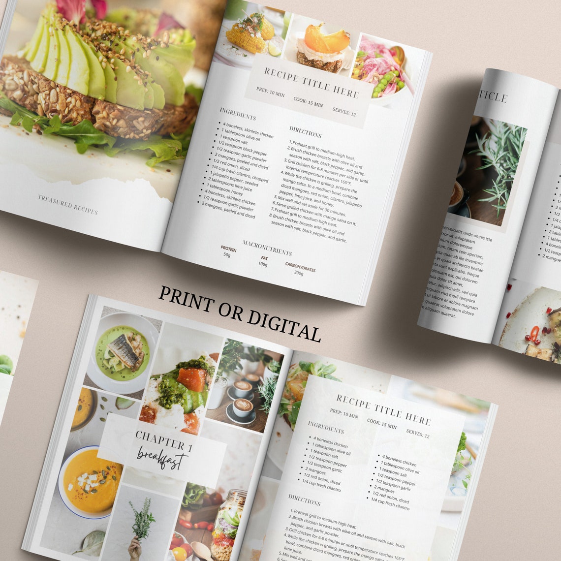 Cookbook Template, Recipe Book Template, Canva Templates, Cook Book ...