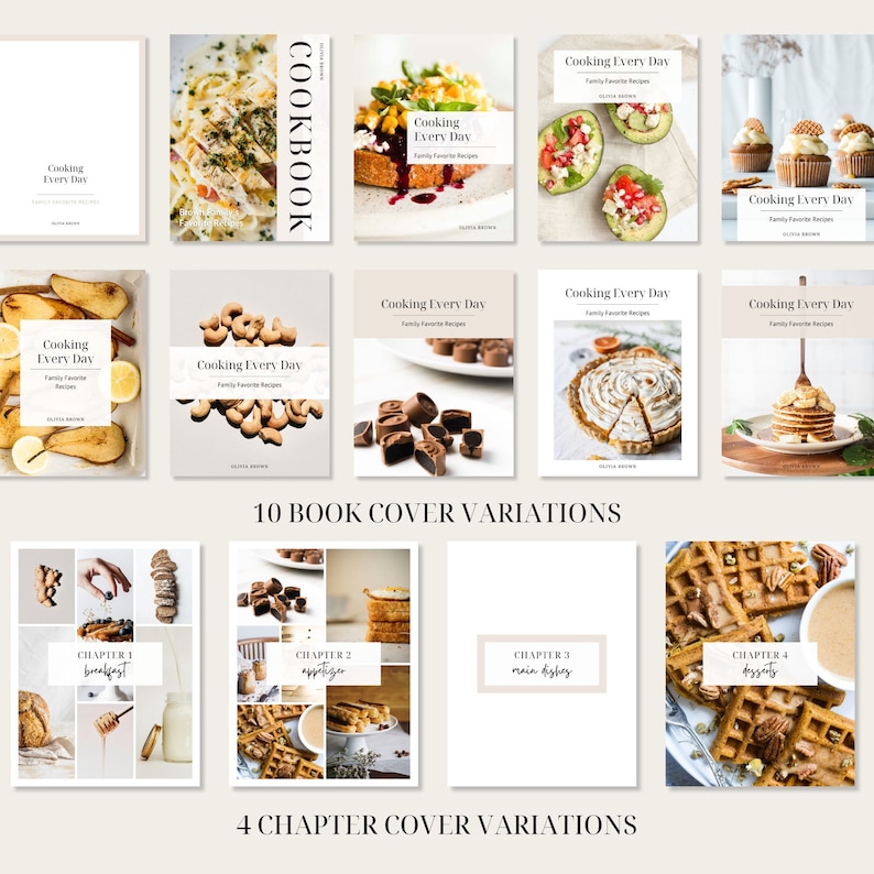 100 Page Cookbook Template, Recipe Book Template, Cook Book Template ...