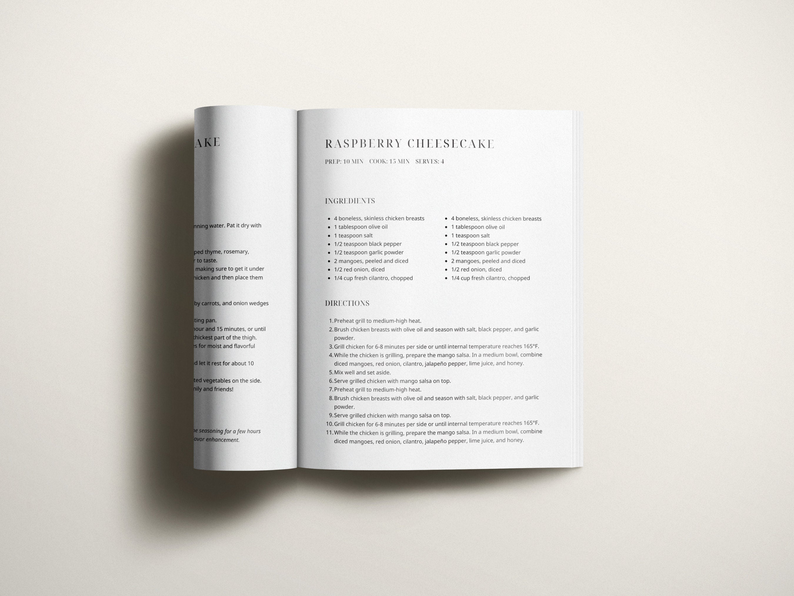 Minimal Recipe Template Bundle, Printable Recipe Template, Canva ...
