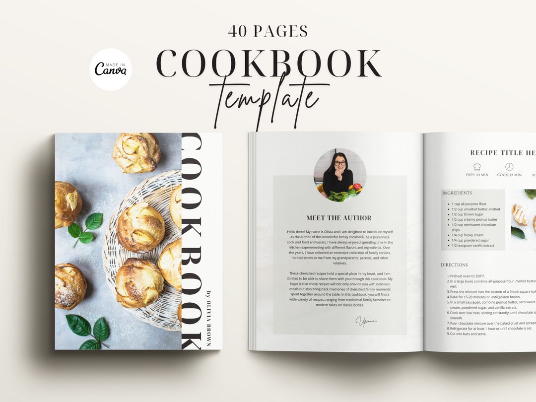 Cookbook Template, Editable Recipe Book Template, Recipe Page Template ...