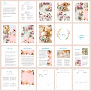 Easter Cookbook Template, Editable Recipe Book Template, Colorful ...