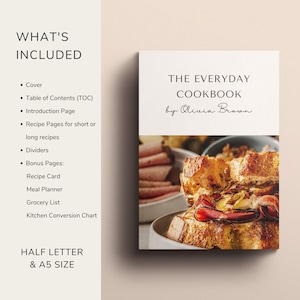 Editable Cookbook Template, Printable Recipe Binder Kit Instant ...