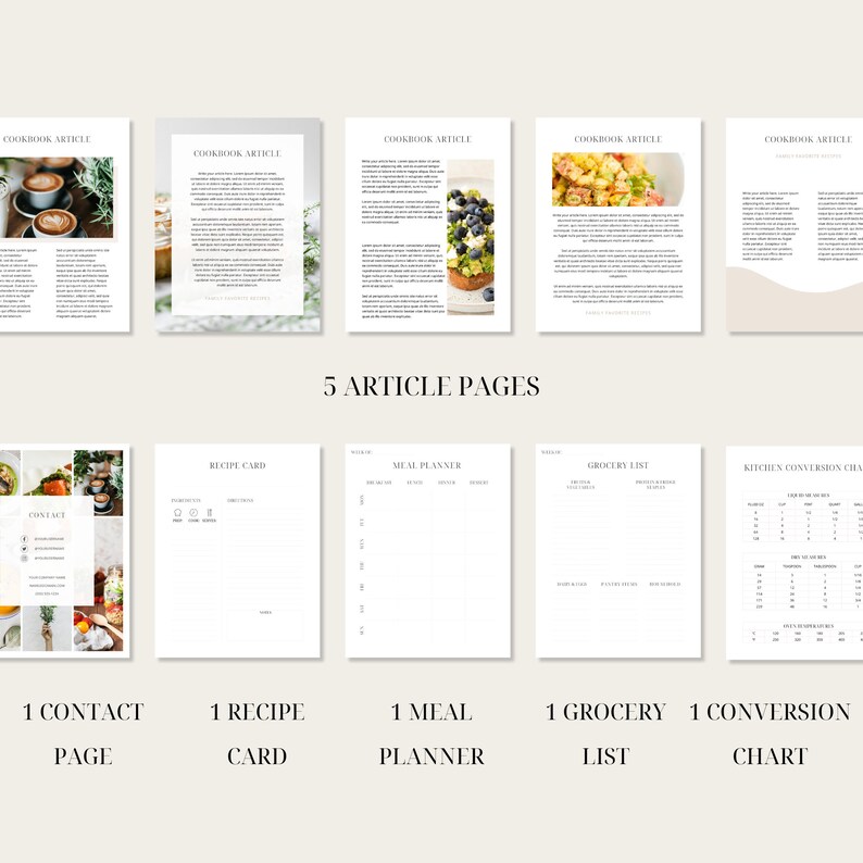 Cookbook Template, Recipe Book Template, Canva Templates, Cook Book ...