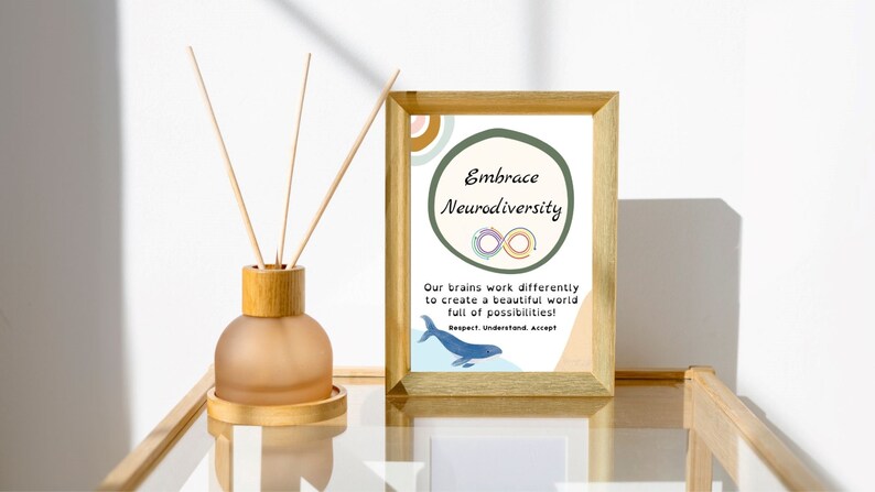 Embrace Neurodiversity Digital Wall Art Poster printable - Etsy