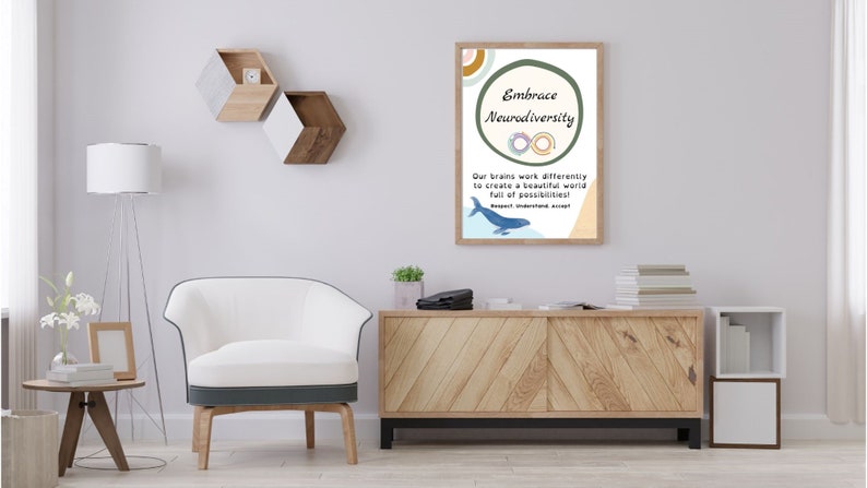 Embrace Neurodiversity Digital Wall Art Poster printable - Etsy
