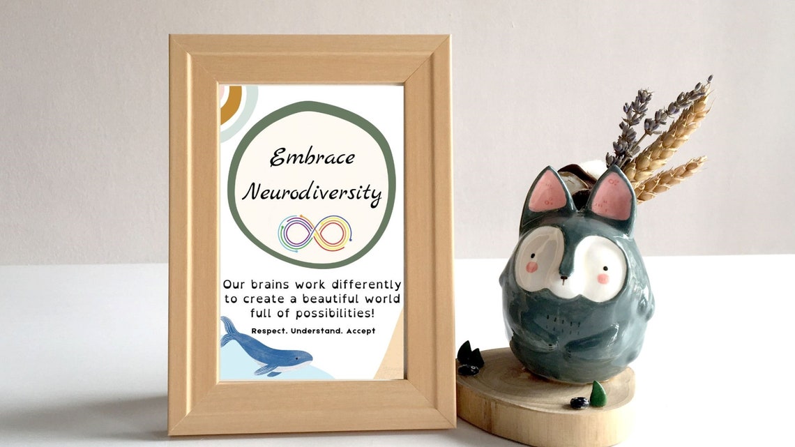 Embrace Neurodiversity Digital Wall Art Poster printable - Etsy