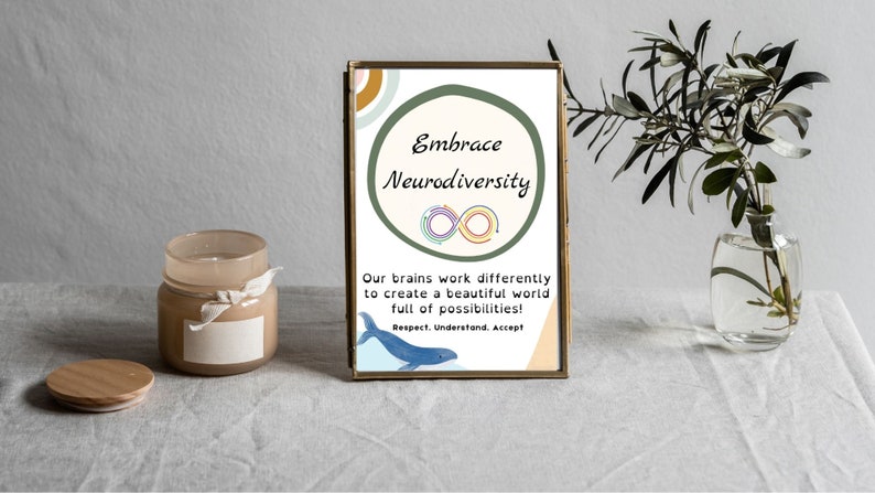 Embrace Neurodiversity Digital Wall Art Poster printable - Etsy