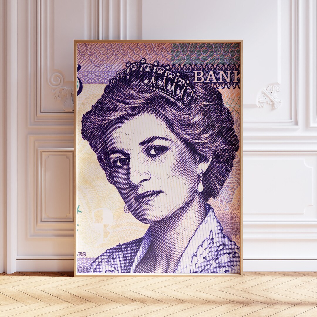 Princess Diana British Money Vintage Banknote Style Wall Art Print ...