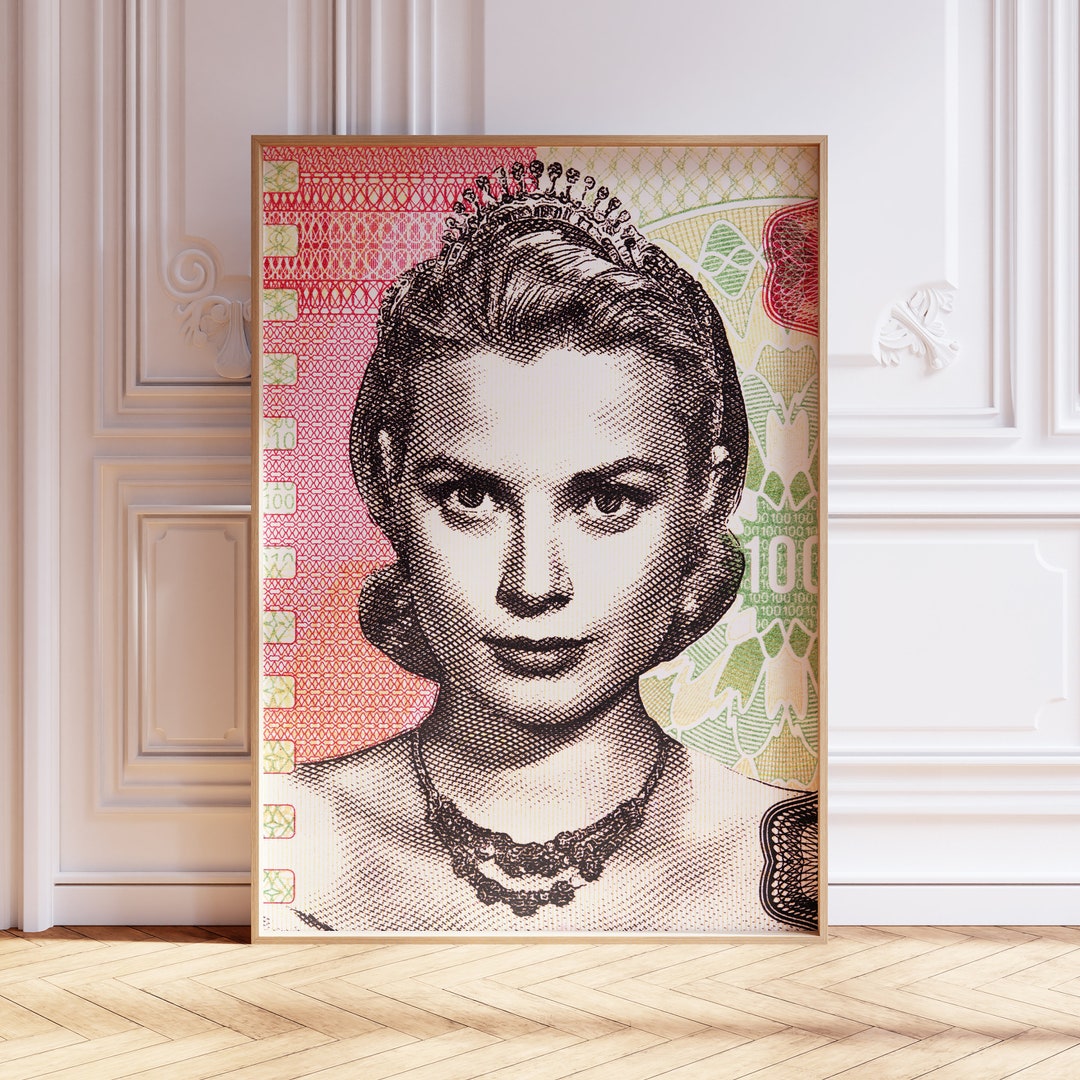 Princess Grace Kelly Monaco Money Vintage Banknote Style Wall - Etsy