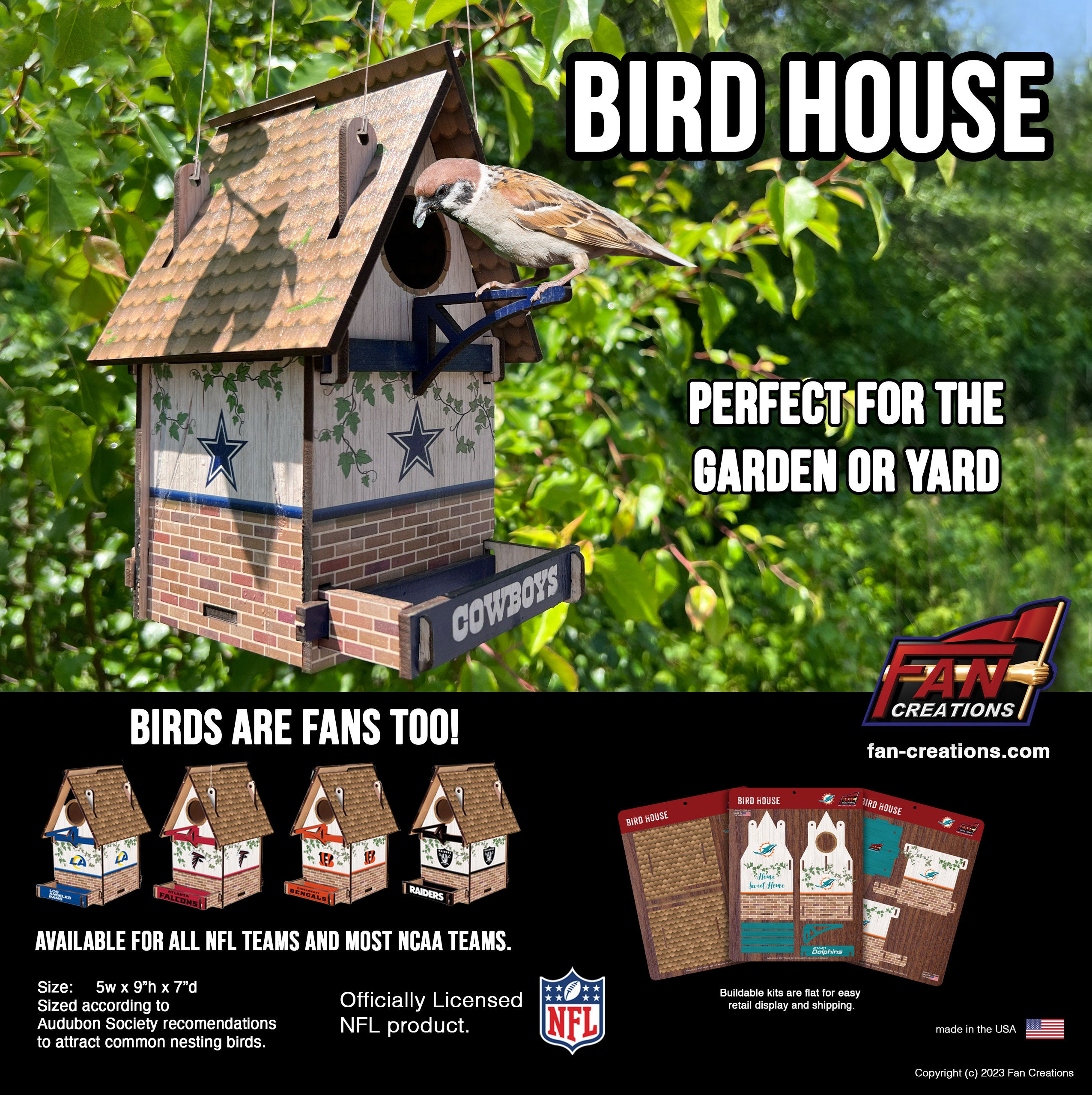 NFL Team Plywood Birdhouse: Officially Licensed, USA Made - Etsy