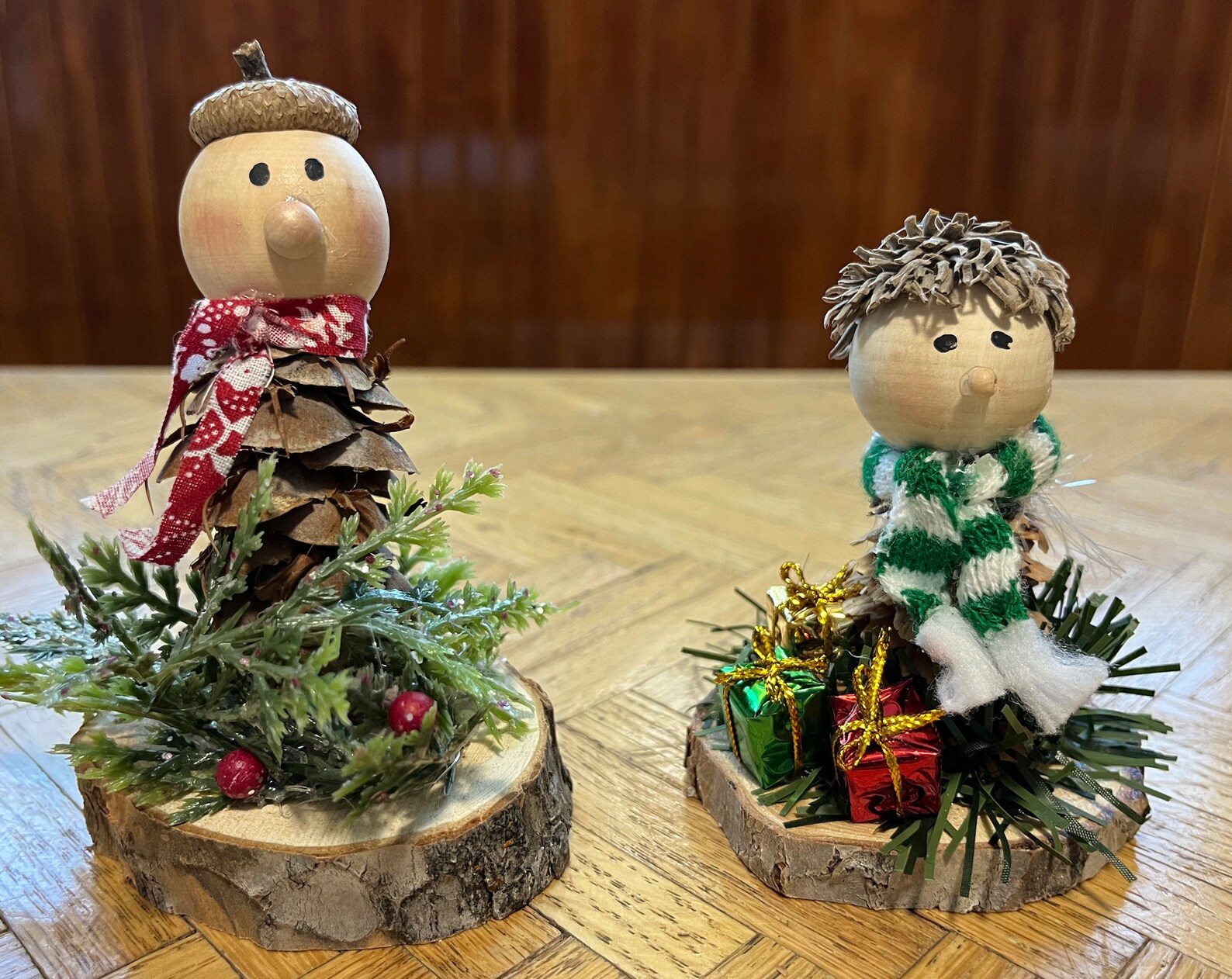 Holiday Pine Cone People - Etsy