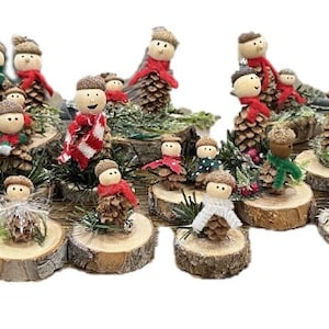 Holiday Pine Cone People - Etsy
