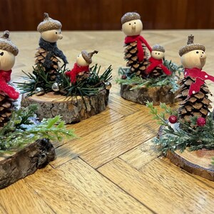 Holiday Pine Cone People - Etsy