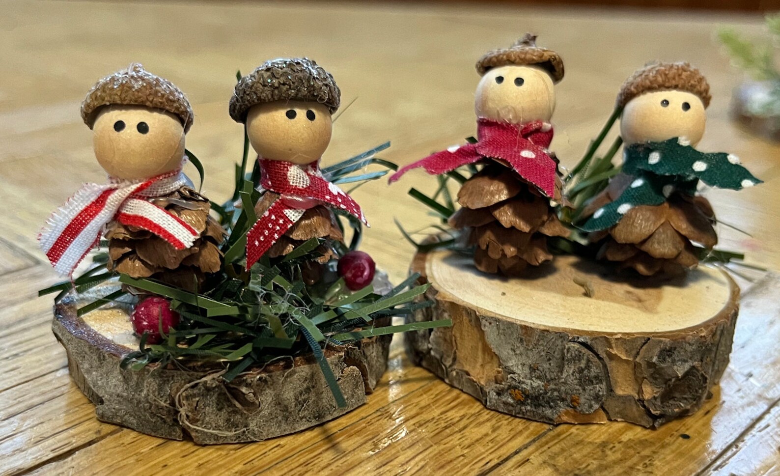 Holiday Pine Cone People - Etsy