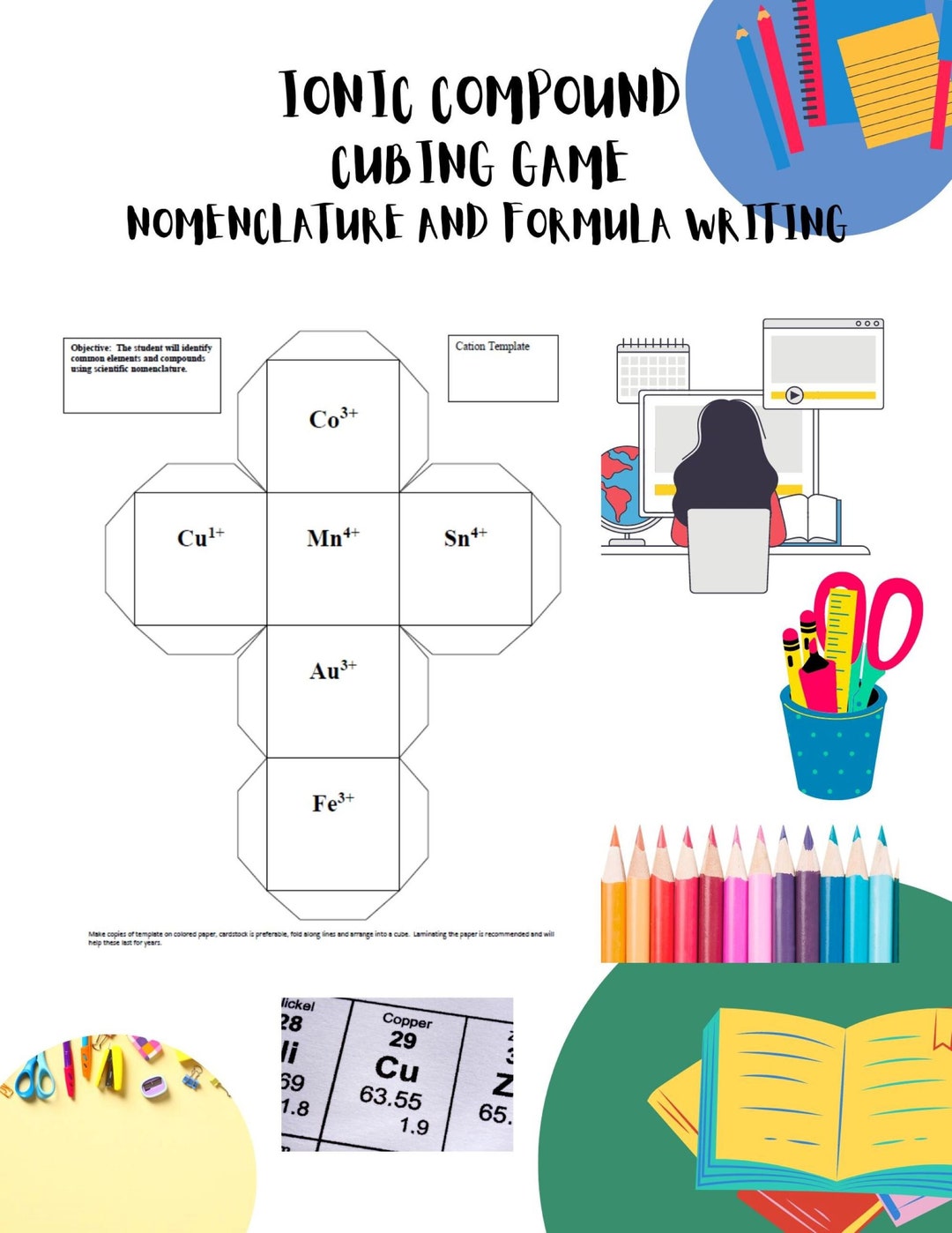 Type II Ionic Compounds Cubing Game Activity - Etsy