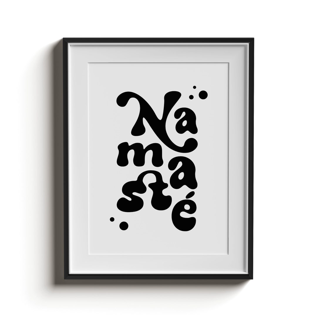 Namasté | Poster | Art Print | Poster | Modern Art | Gift | Typography ...