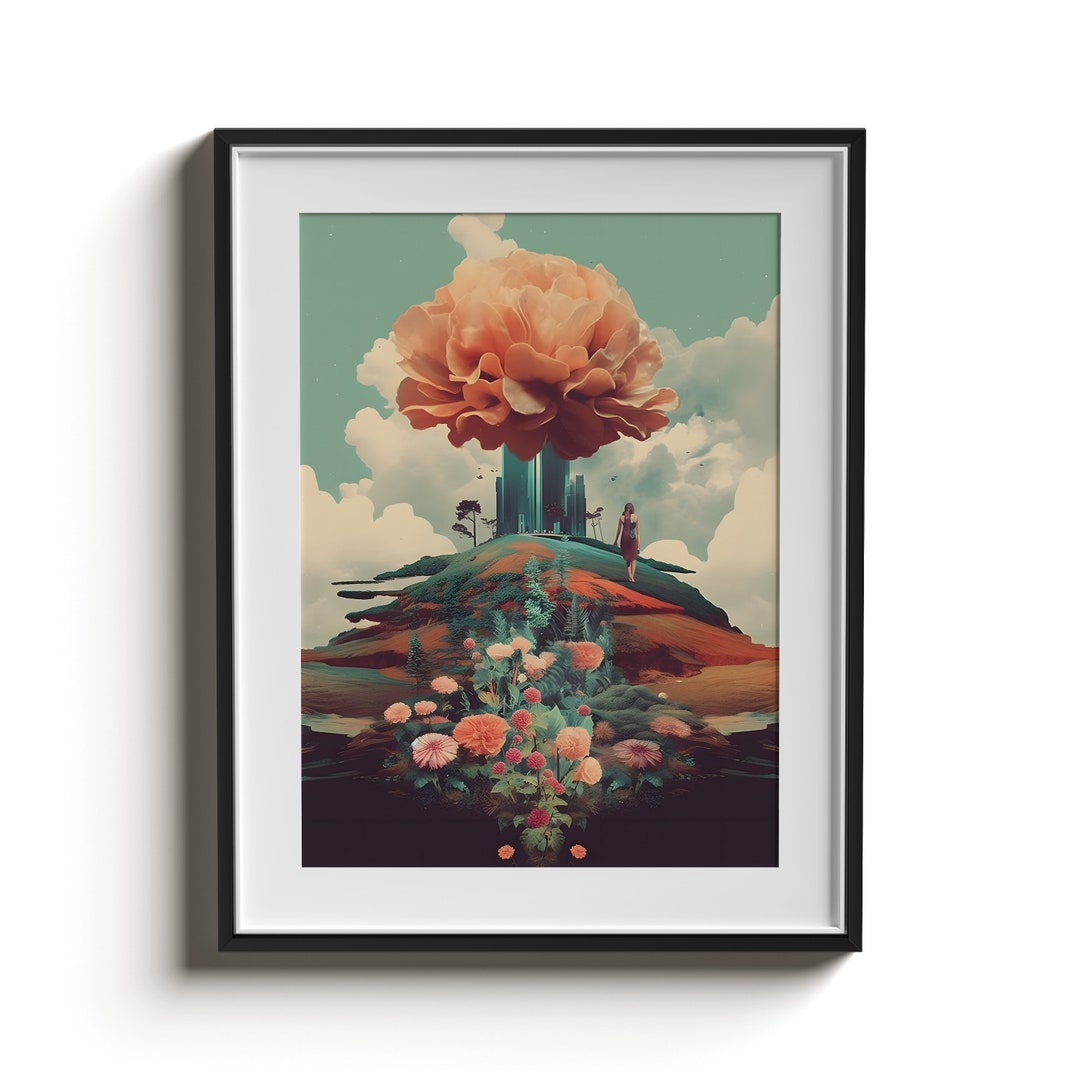 Floating Pathway | Art Print | Poster | Modern Art | Mid Century Art ...