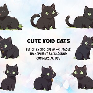 Cosmic Cute Void Cats Clip Art: Nebulous Feline Designs for Stellar ...