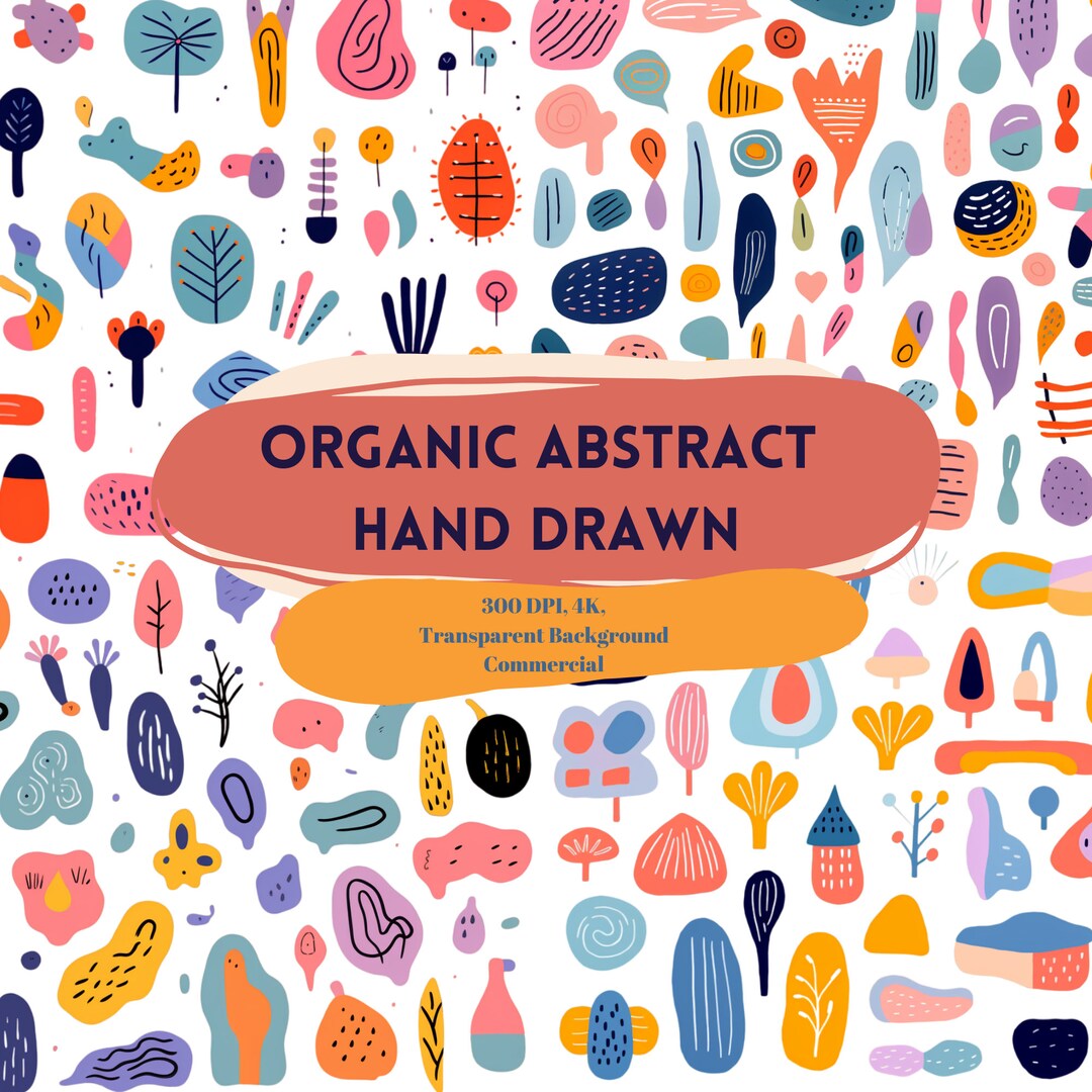 Hand-drawn Abstract Shapes Clip Art: Unique Artistic Designs for Modern ...