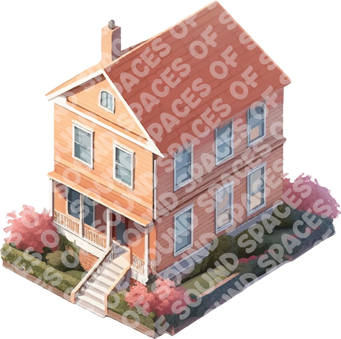 American Suburban House Clip Arts: Capturing Domestic Bliss in Every ...