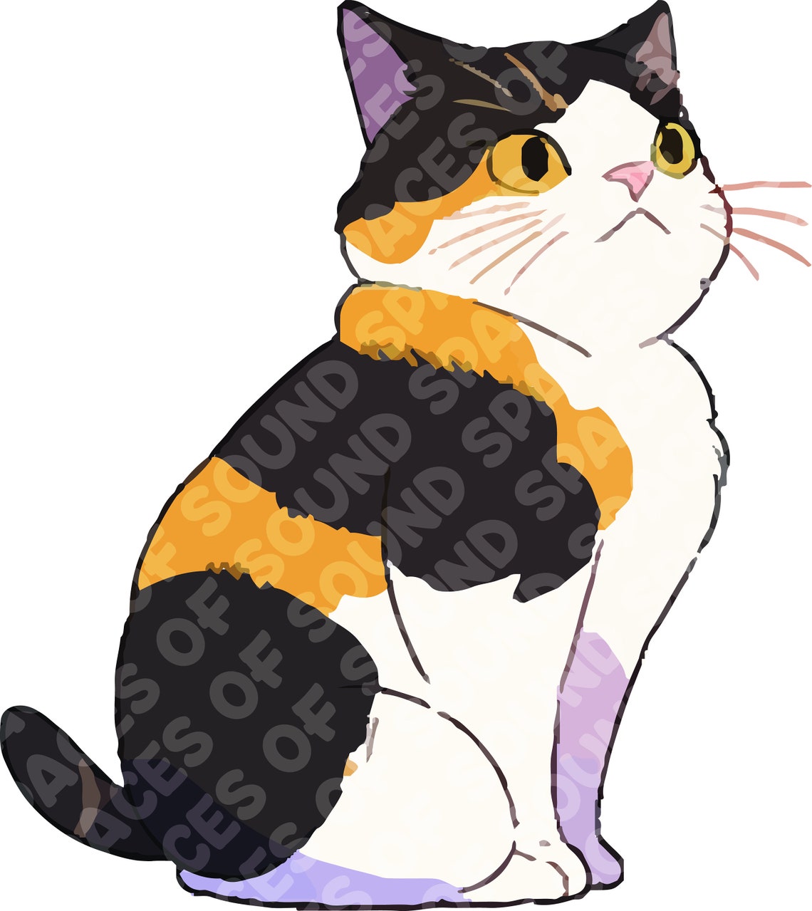 Charming Calico Cat Clip Arts: Perfect Illustrations for Feline Lovers ...