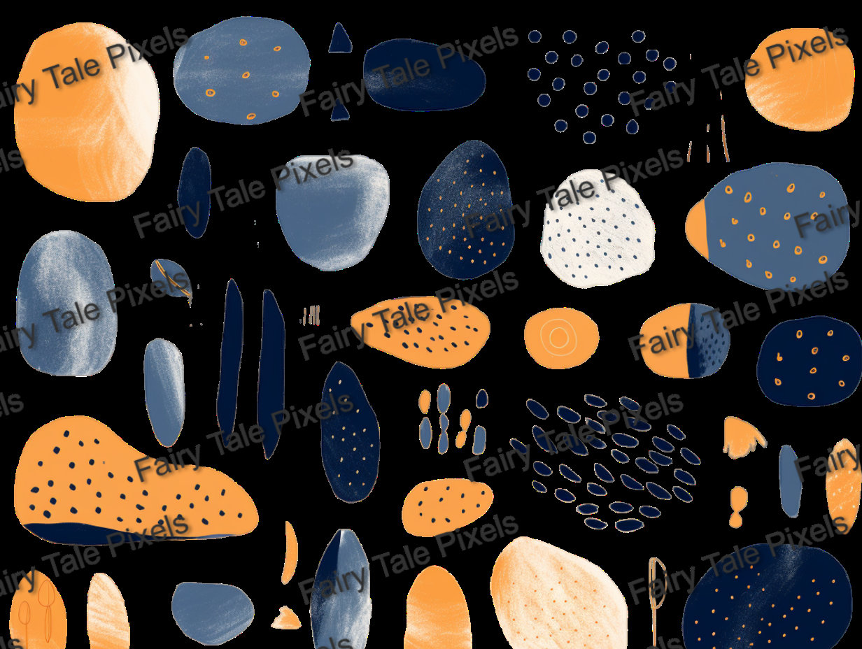 Textured Abstract Shapes Clip Art: Detailed Designs for Art - Etsy