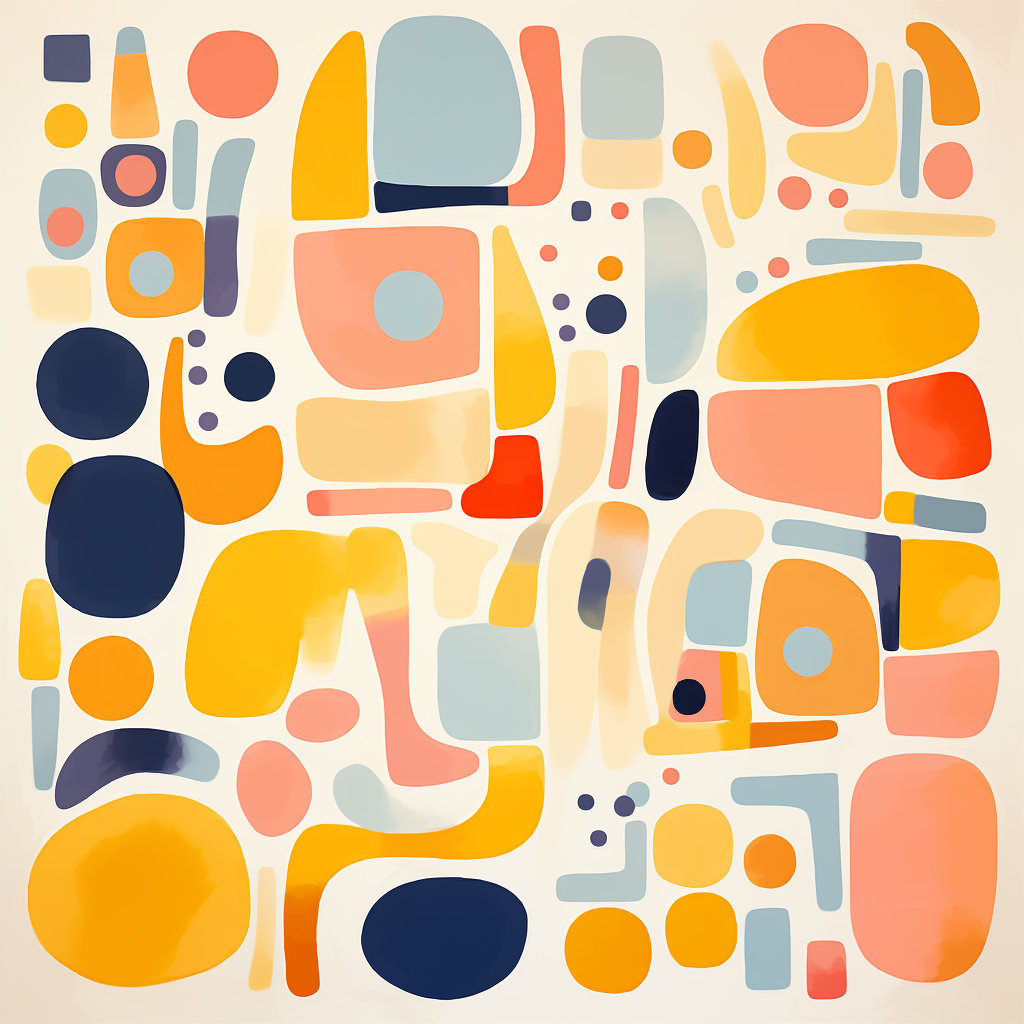 Abstract Minimalist Shapes Clip Art: Modern Abstract - Etsy