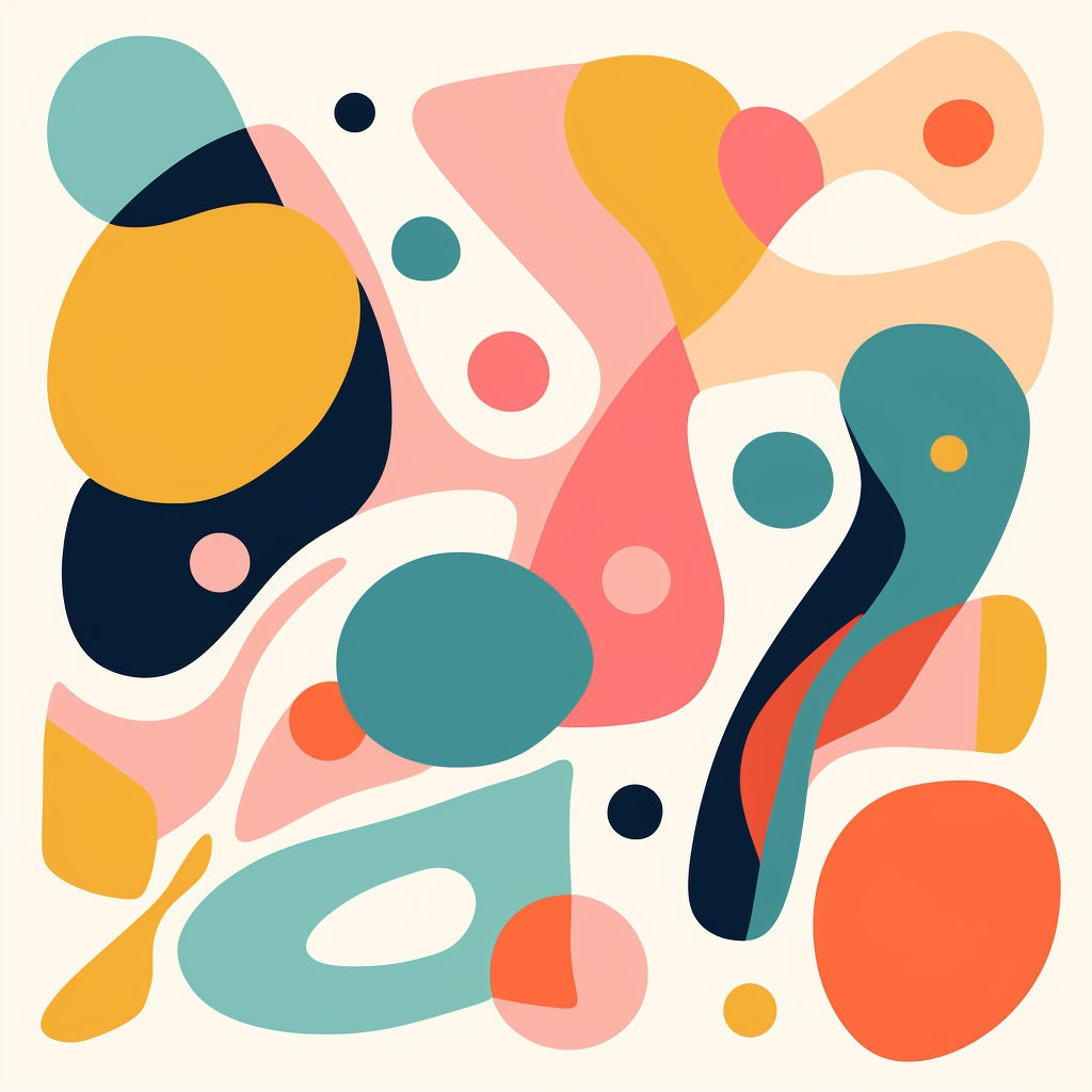 Abstract Minimalist Shapes Clip Art: Modern, Abstract Illustrations for ...