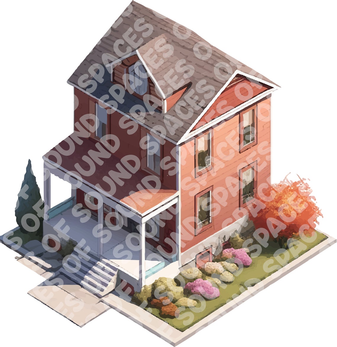 American Suburban House Clip Arts: Capturing Domestic Bliss in Every ...