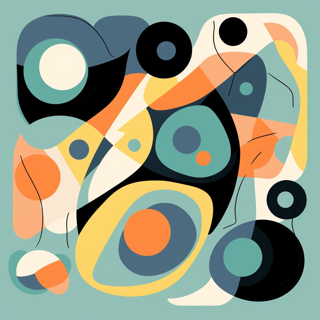 Abstract Minimalist Shapes Clip Art: Modern, Abstract Illustrations for ...