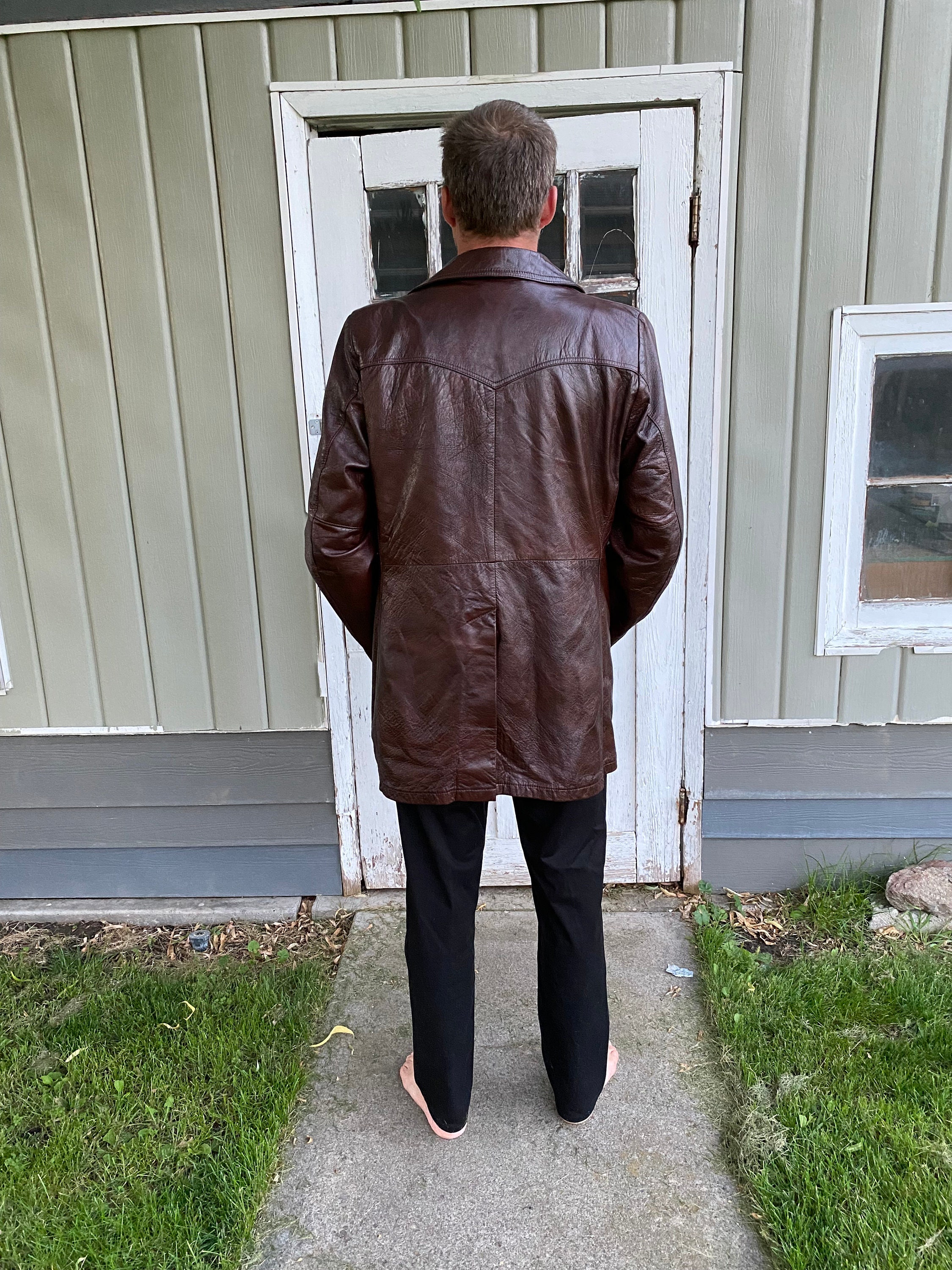 Vintage Rice Leather Jacket - Etsy