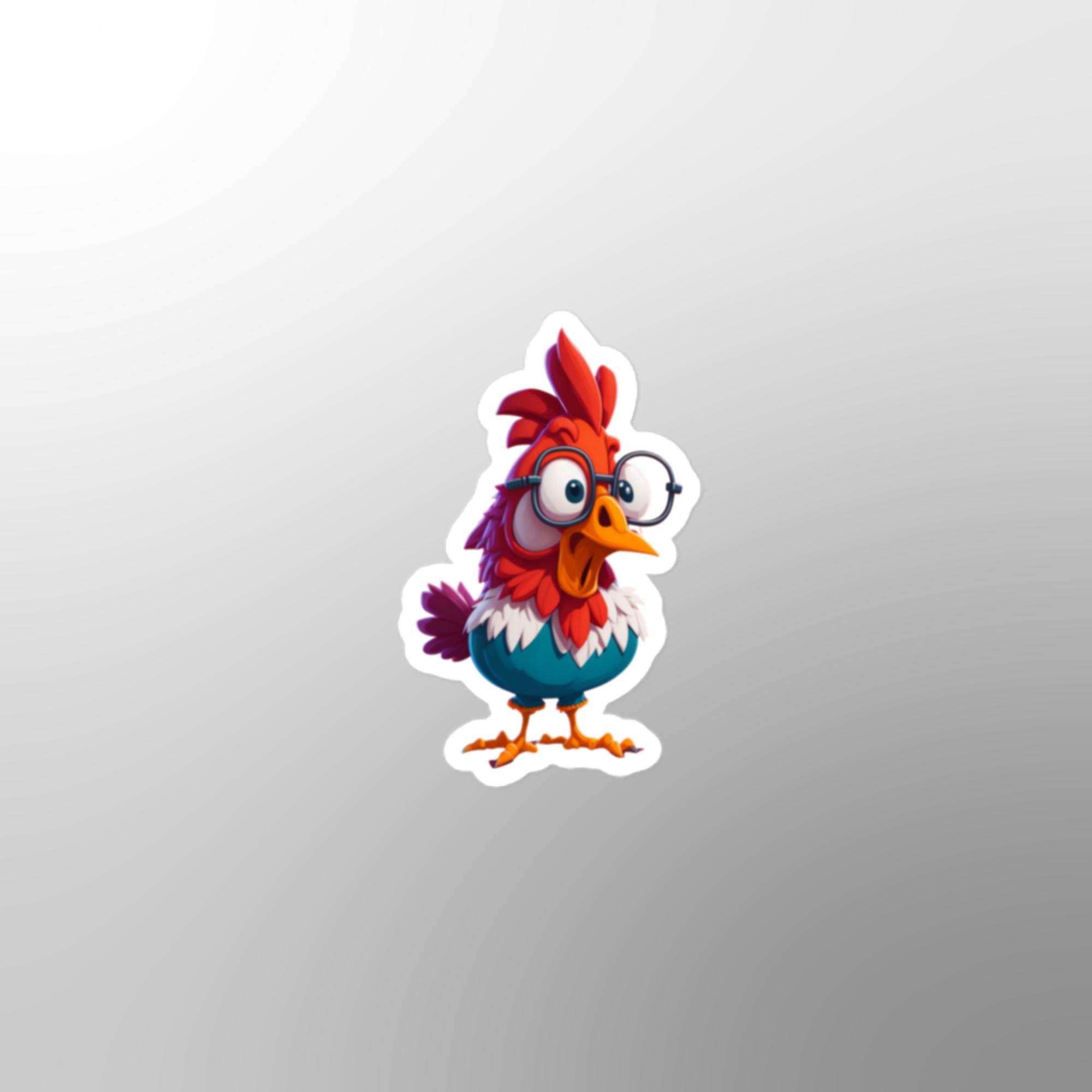 Goofy Chicken Sticker Funny Silly Chick Barnyard Animal - Etsy