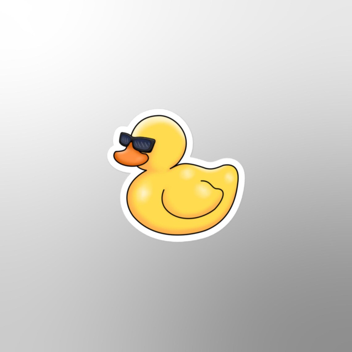Duck With Glasses Sticker, Adorable Duck, Cute Bird, Quack, Cartoon ...