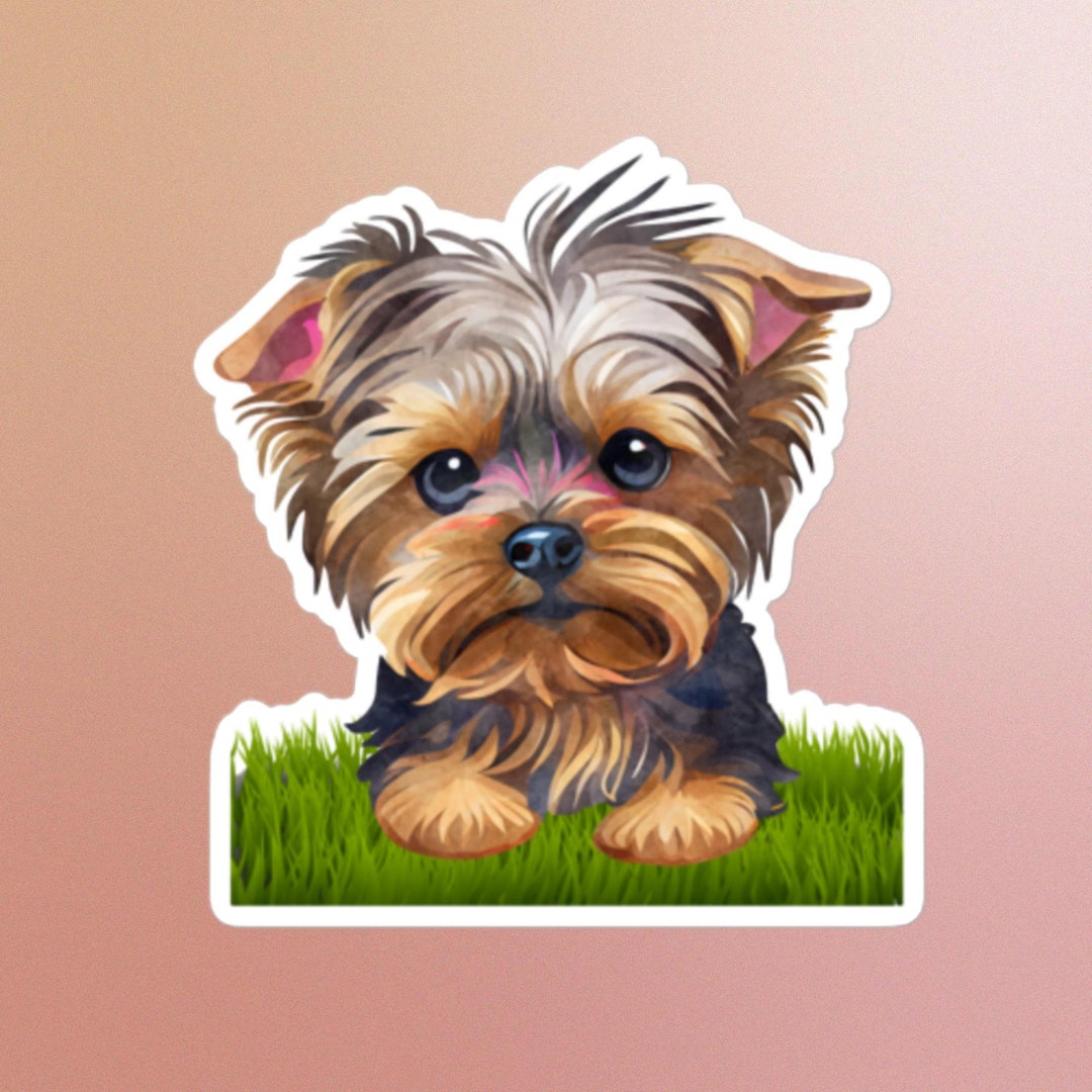 Yorkie Sticker, Yorkshire Terrier, Cute, Adorable Pet, Puppy, Dog Lover ...