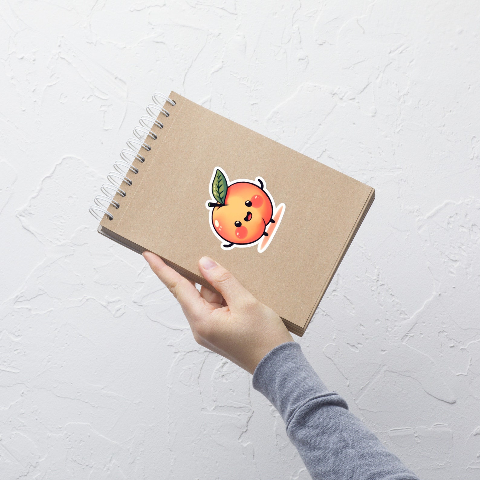 Cute Peach Sticker, Funny, Smiling, Fruit, Sweet, Happy, Kawaii Fruit ...