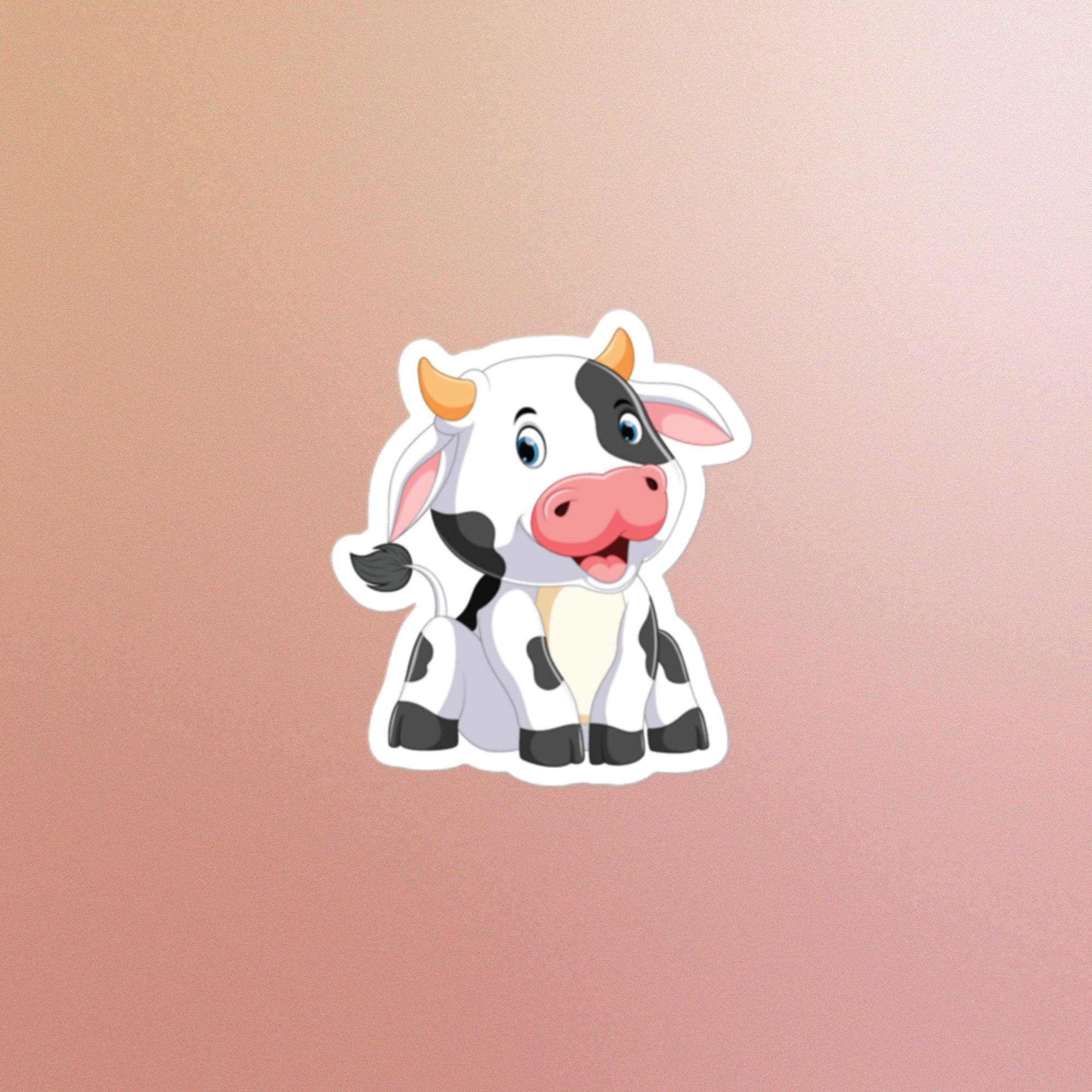 Happy Cow Sticker, Cute Animal, Farm Animal, Dairy, Adorable, Pasture ...