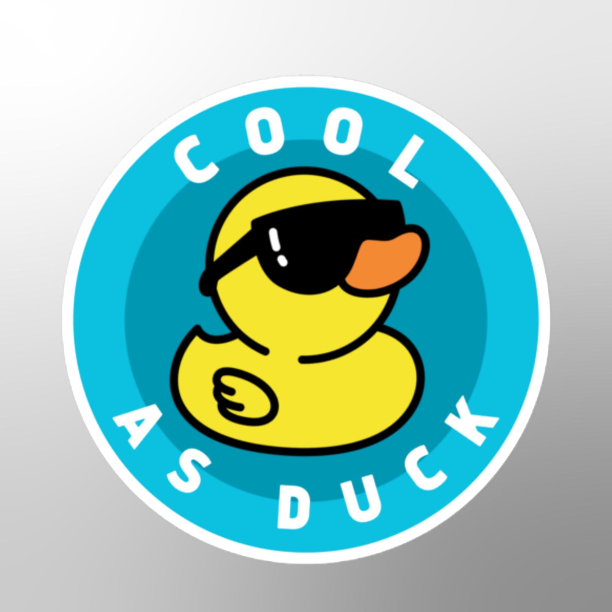 Cool as Duck Sticker, Funny, Quirky Animal, Hip Duck Decal, Cool Duck ...