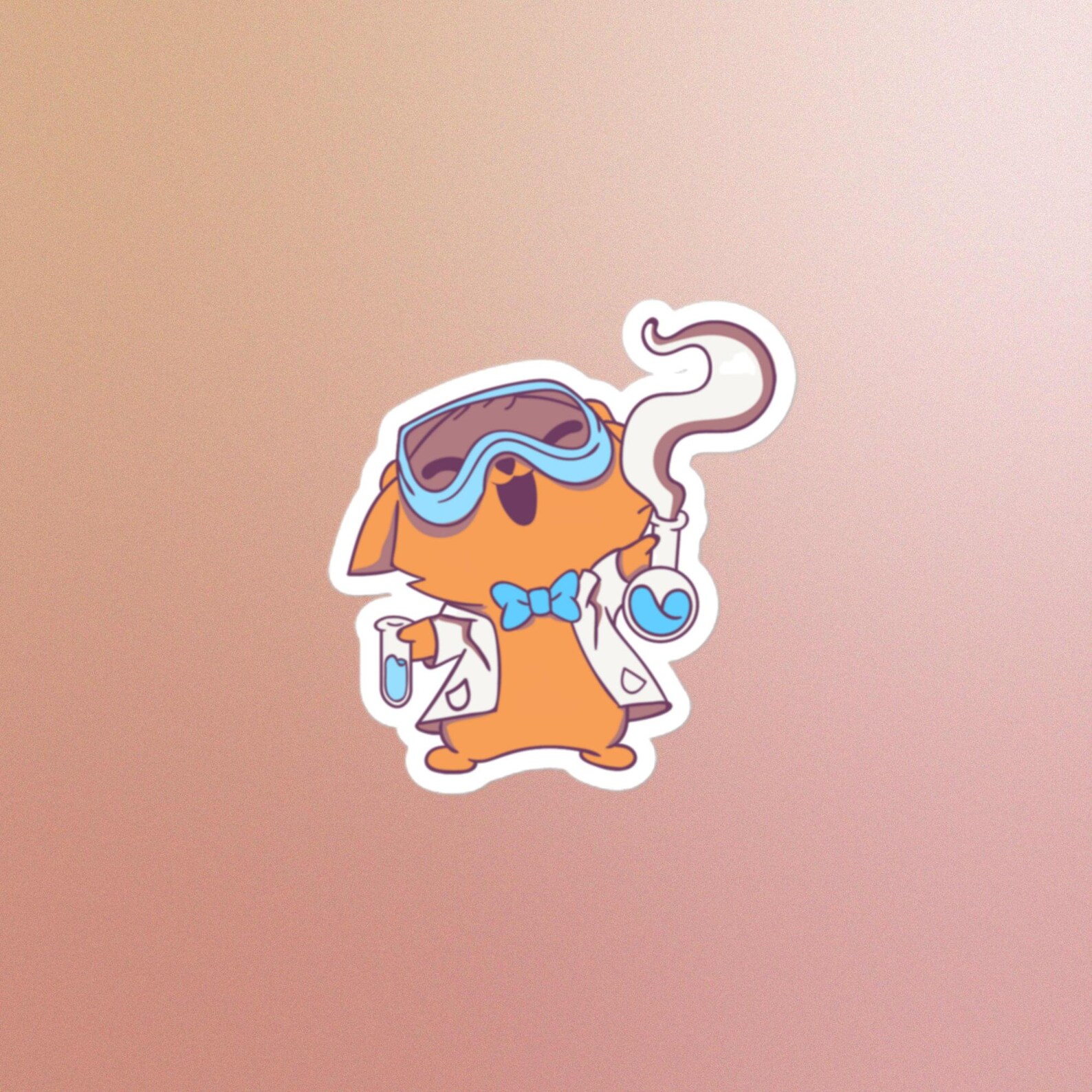 Cat in Lab Coat Sticker, Experiment, Chemistry, Silly, Kitty, Safety ...