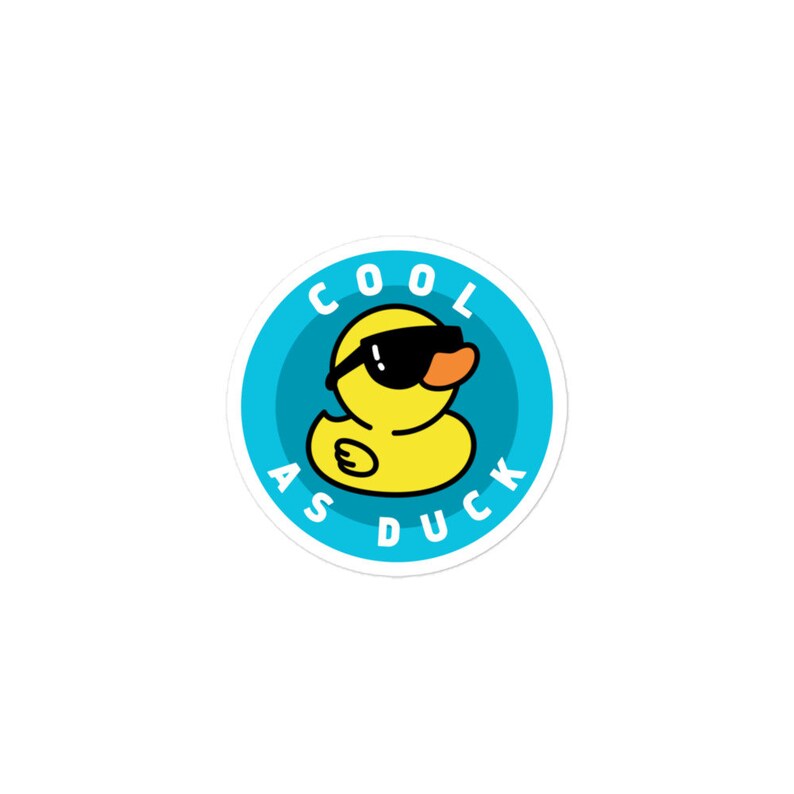 Cool as Duck Sticker, Funny, Quirky Animal, Hip Duck Decal, Cool Duck ...