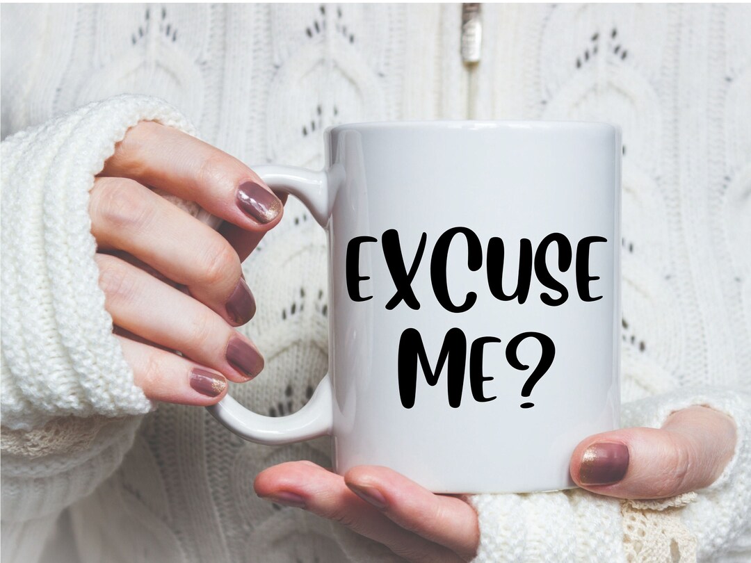 Excuse Me Mug Funny Polite Sarcasm Coffee Cup Humorous Office Mug