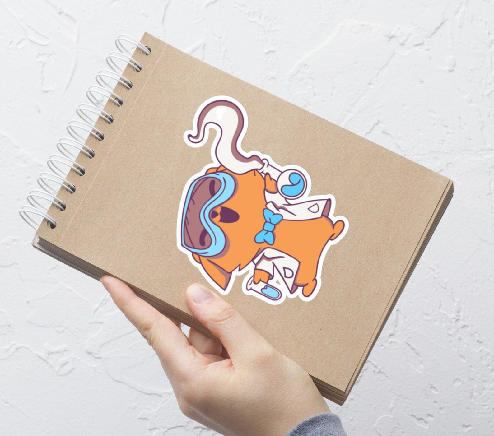 Cat in Lab Coat Sticker, Experiment, Chemistry, Silly, Kitty, Safety ...