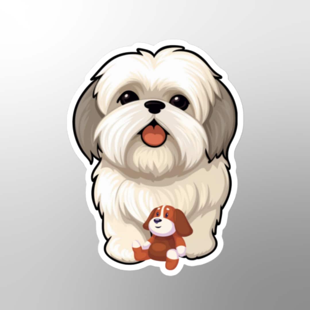 Shih Tzu Sticker, Cute Dog, Shih Tzu Love, Adorable Pet, Puppy Sticker ...